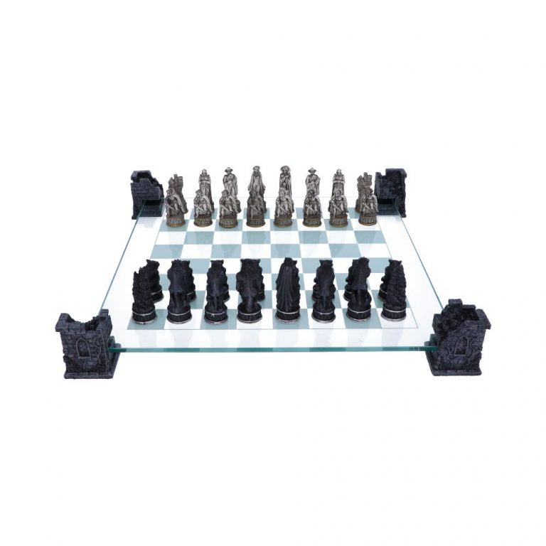 Raised Fantasy Vampire & Werewolf Chess Set With Corner Towers 43cm ...