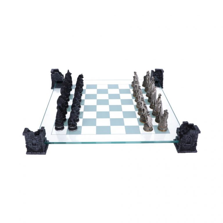 Raised Fantasy Vampire & Werewolf Chess Set With Corner Towers 43cm ...